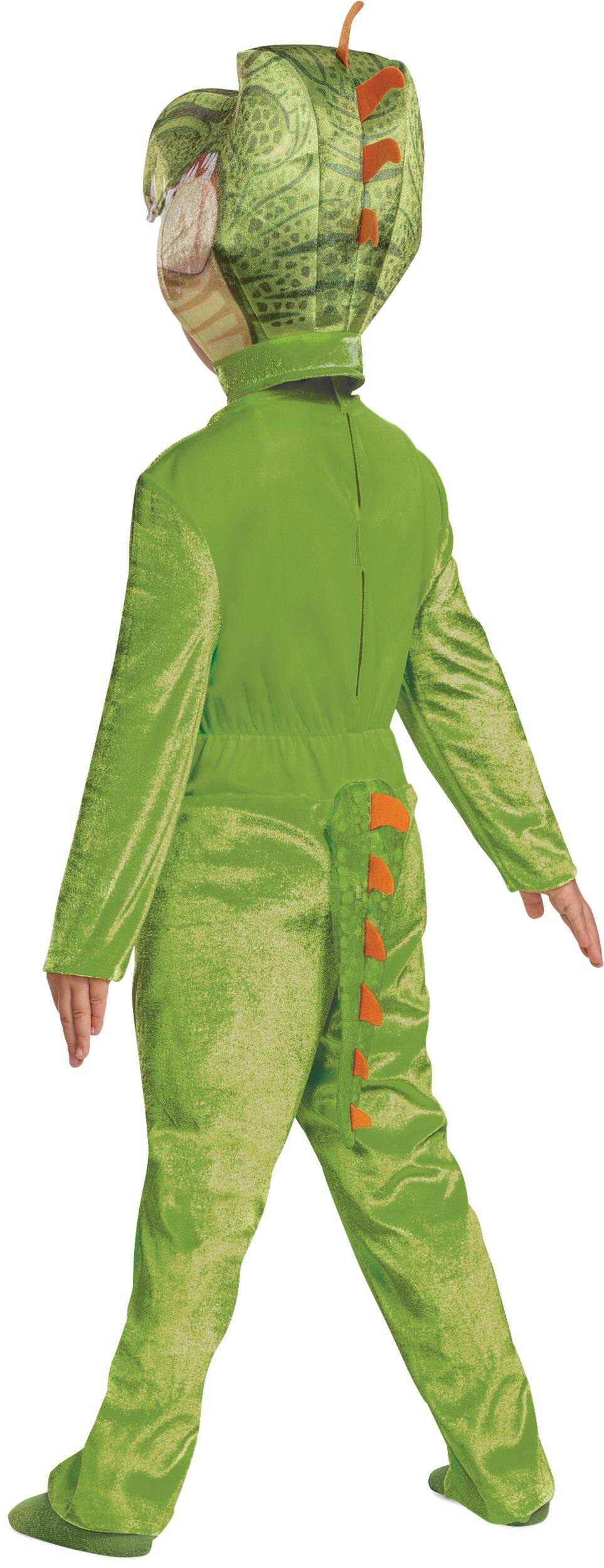Toddler T-Rex Dinosaur Green Jumpsuit with Hood & Tail Halloween ...
