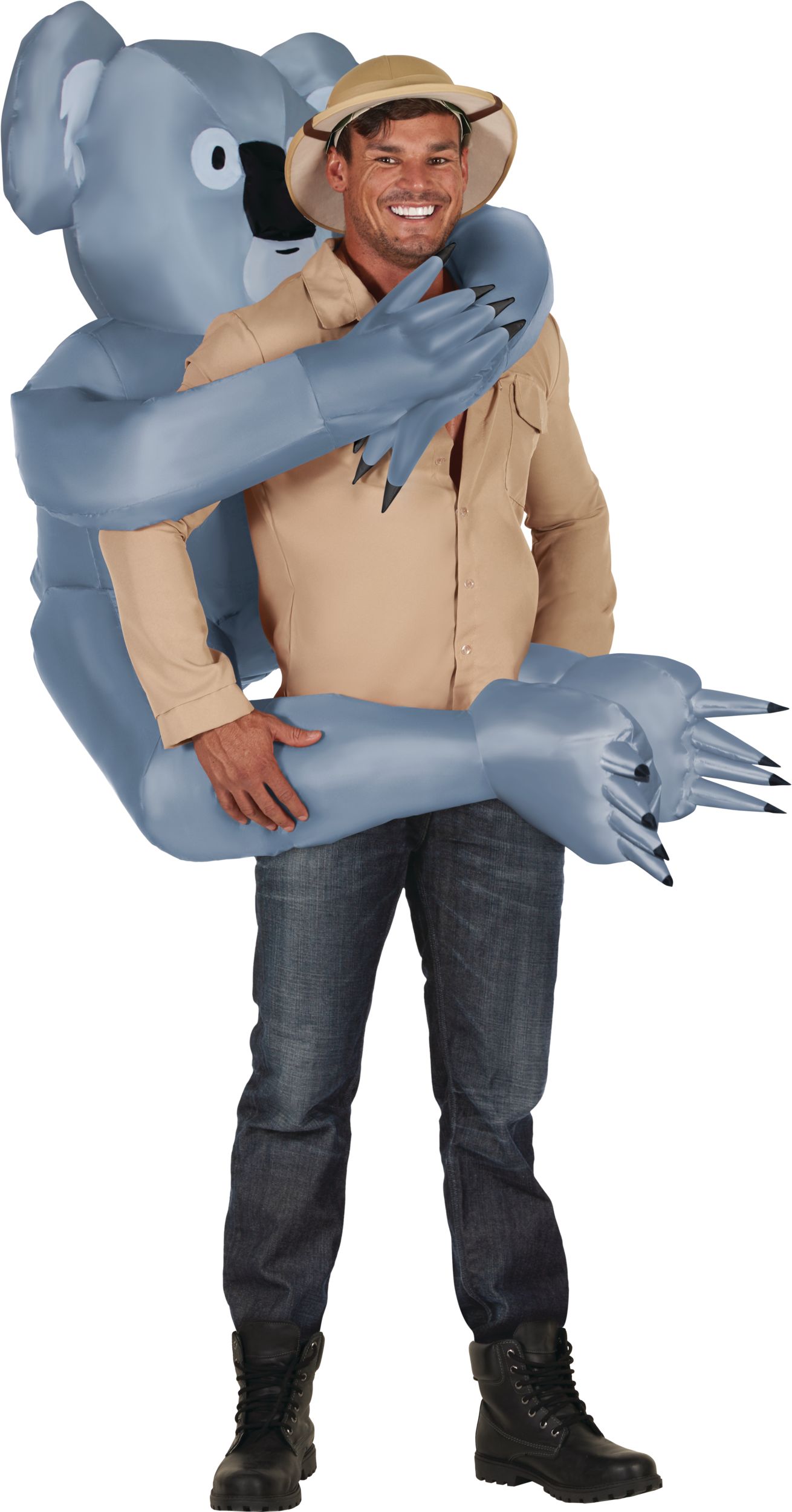 Men's Piggyback Koala Grey Inflatable Halloween Costume, One Size ...