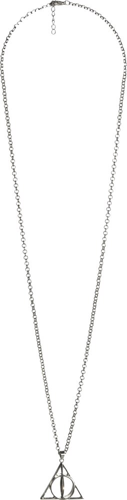 Warner Bros Harry Potter Deathly Hallows Necklace for Halloween, Silver ...
