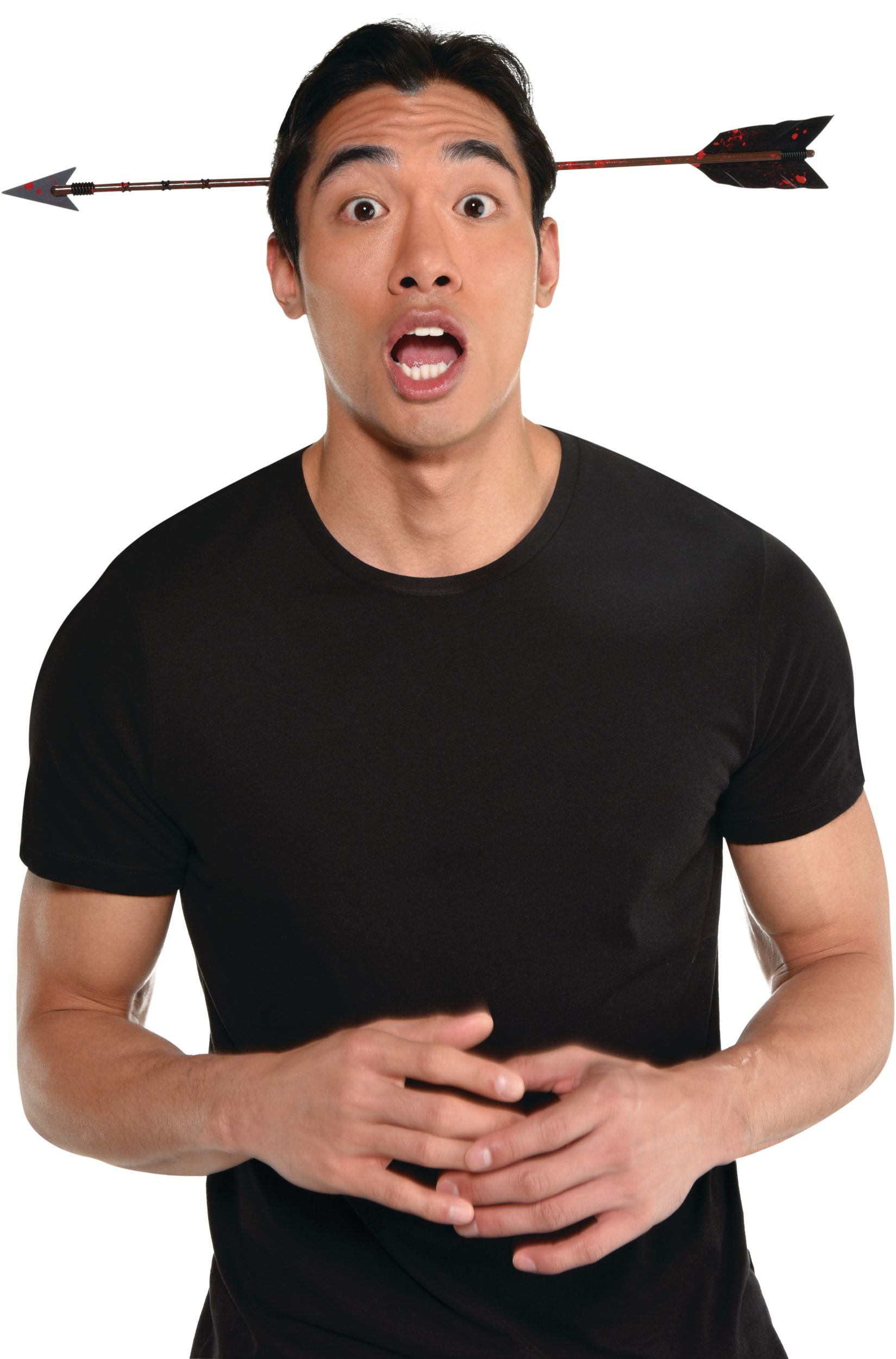 Arrow Through Head Headband, Brown/Red Blood Splatters, One Size ...