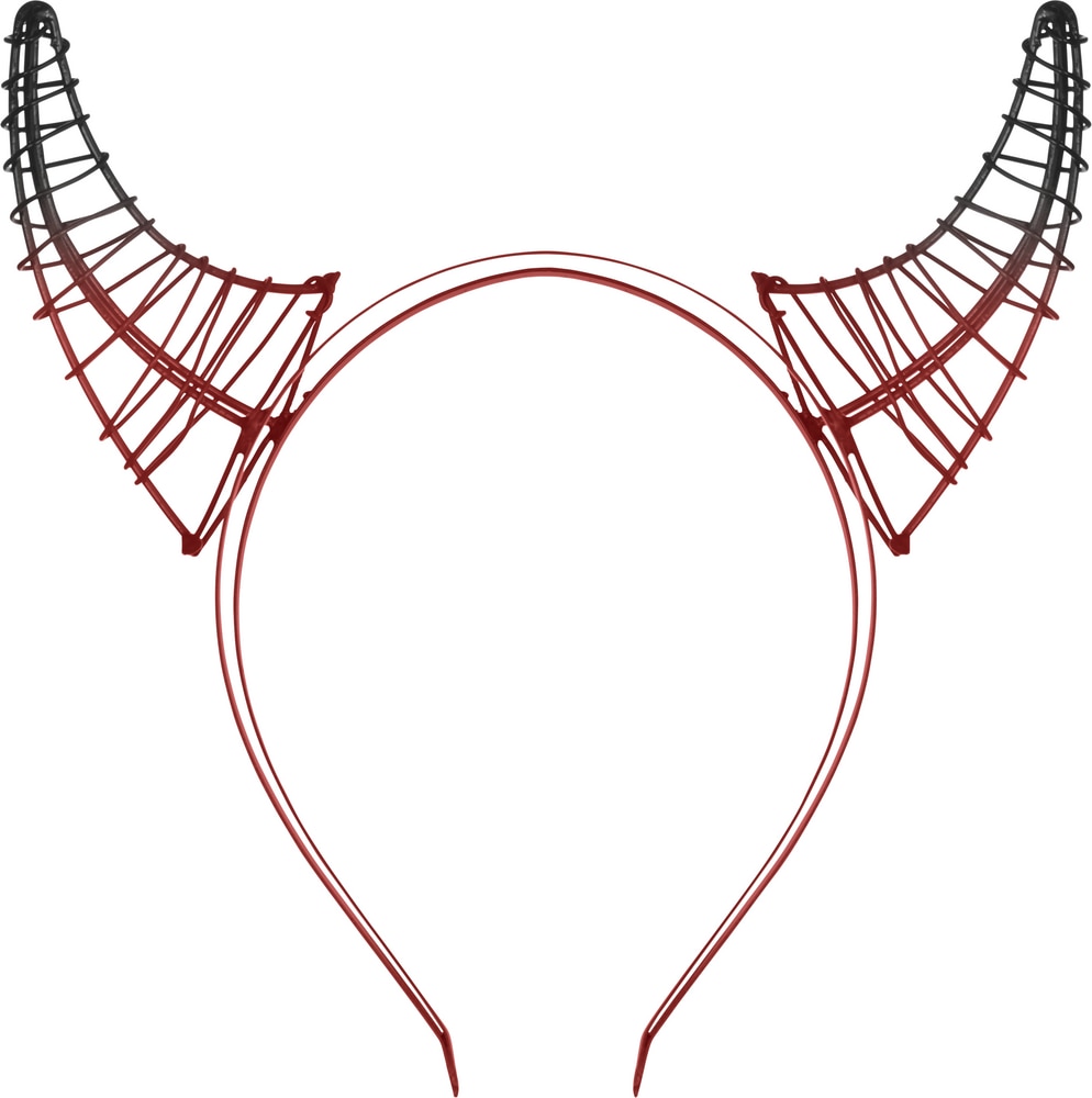 Devil Metal Horn Ears Headband, Red/Black, One Size, Wearable Costume ...