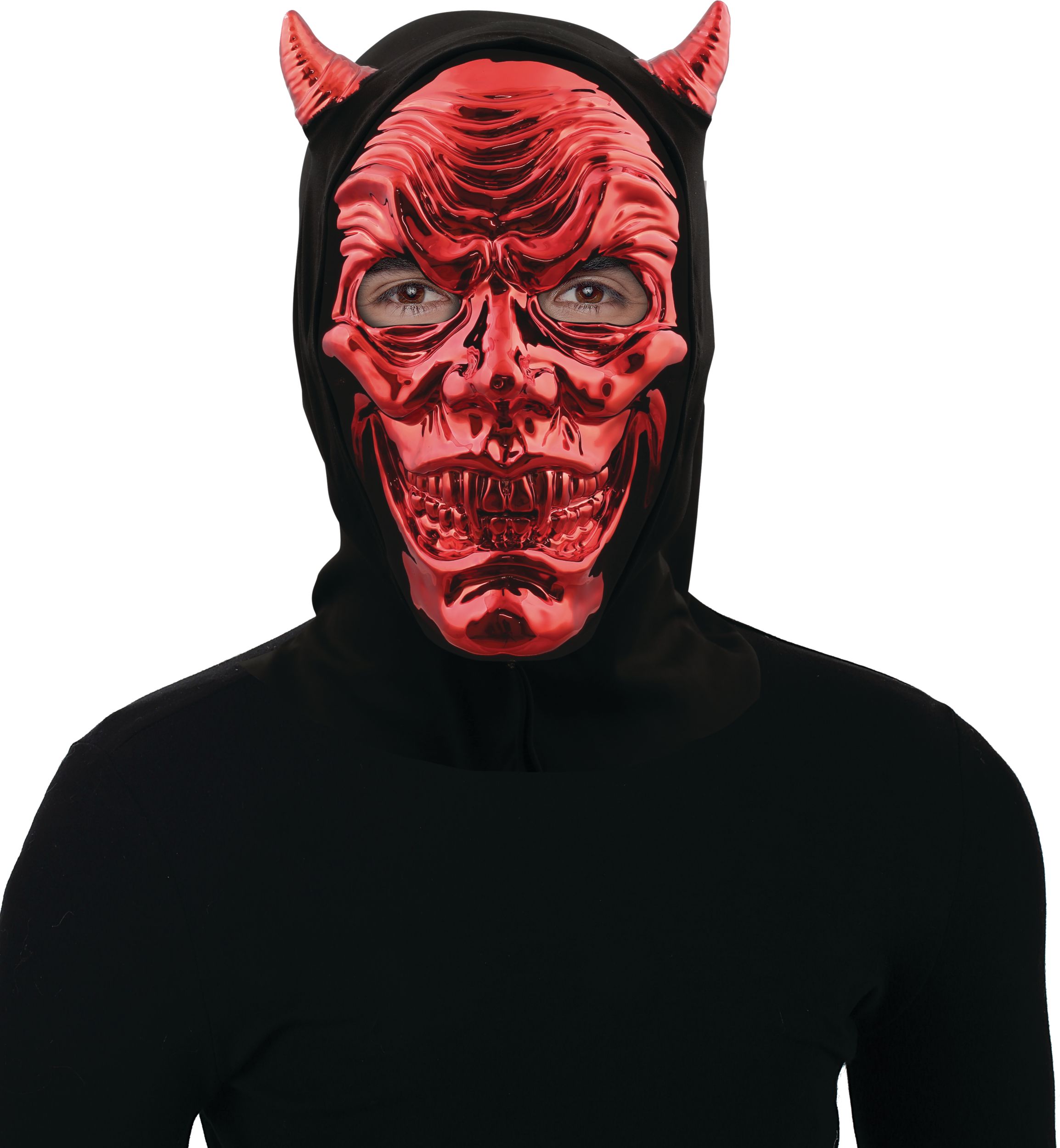Metallic Red Devil Face Mask | Party City