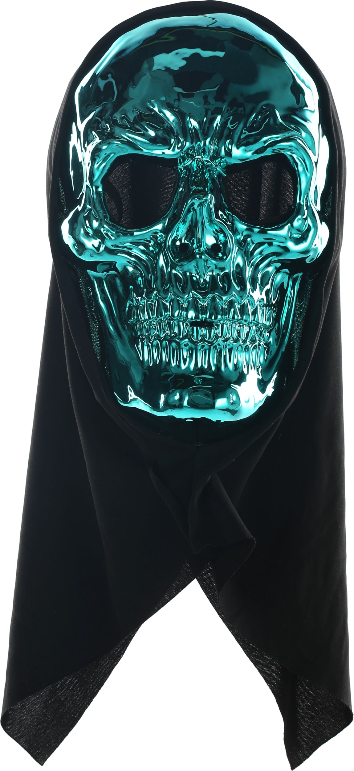 Metallic Blue Skull Face Mask | Party City