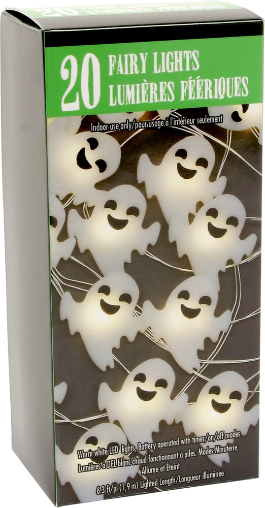Ghost LED String Lights, White, 6.3-ft, 20-pk, Indoor/Outdoor ...