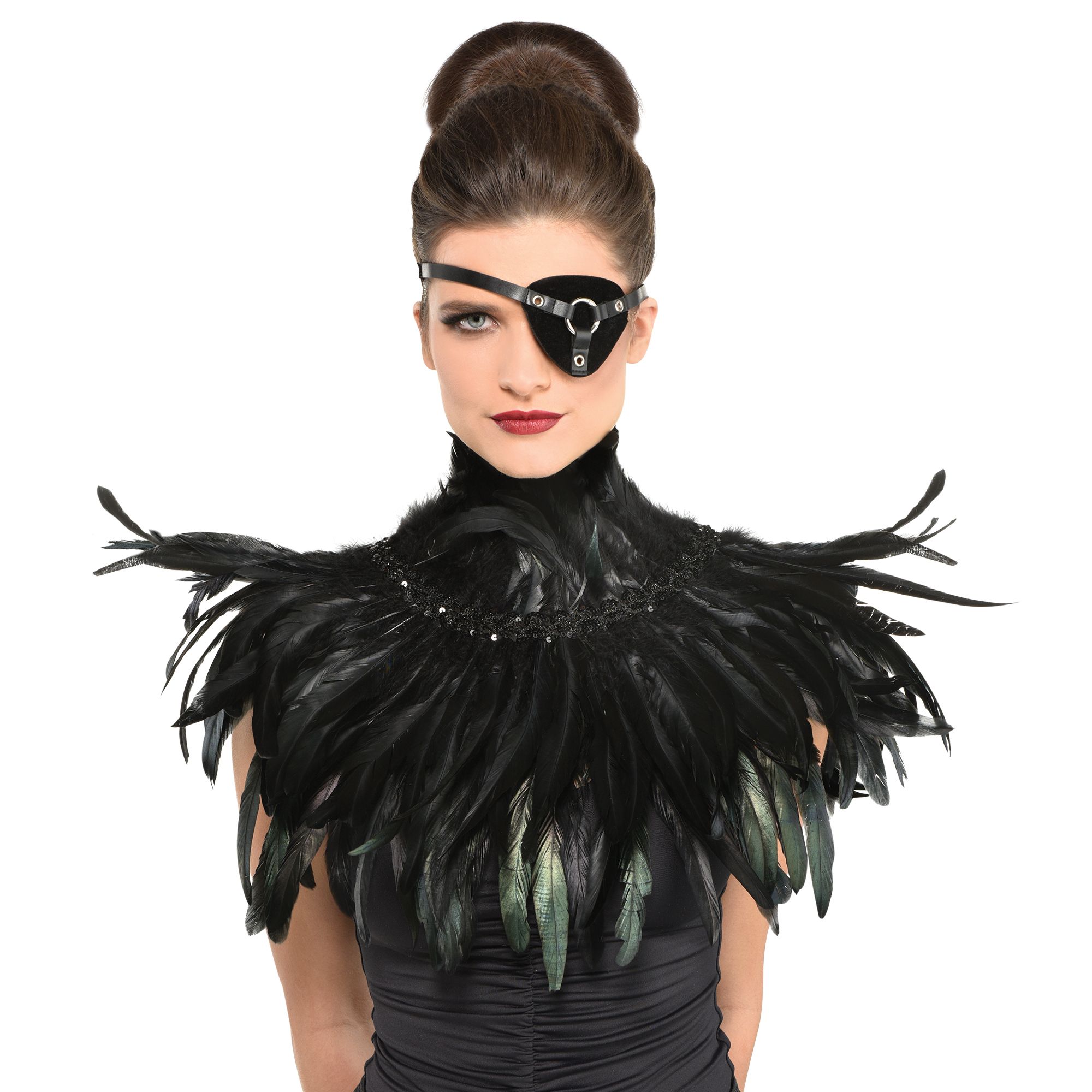 Gothic Eye Patch, Black, One Size, Wearable Costume Accessory for ...