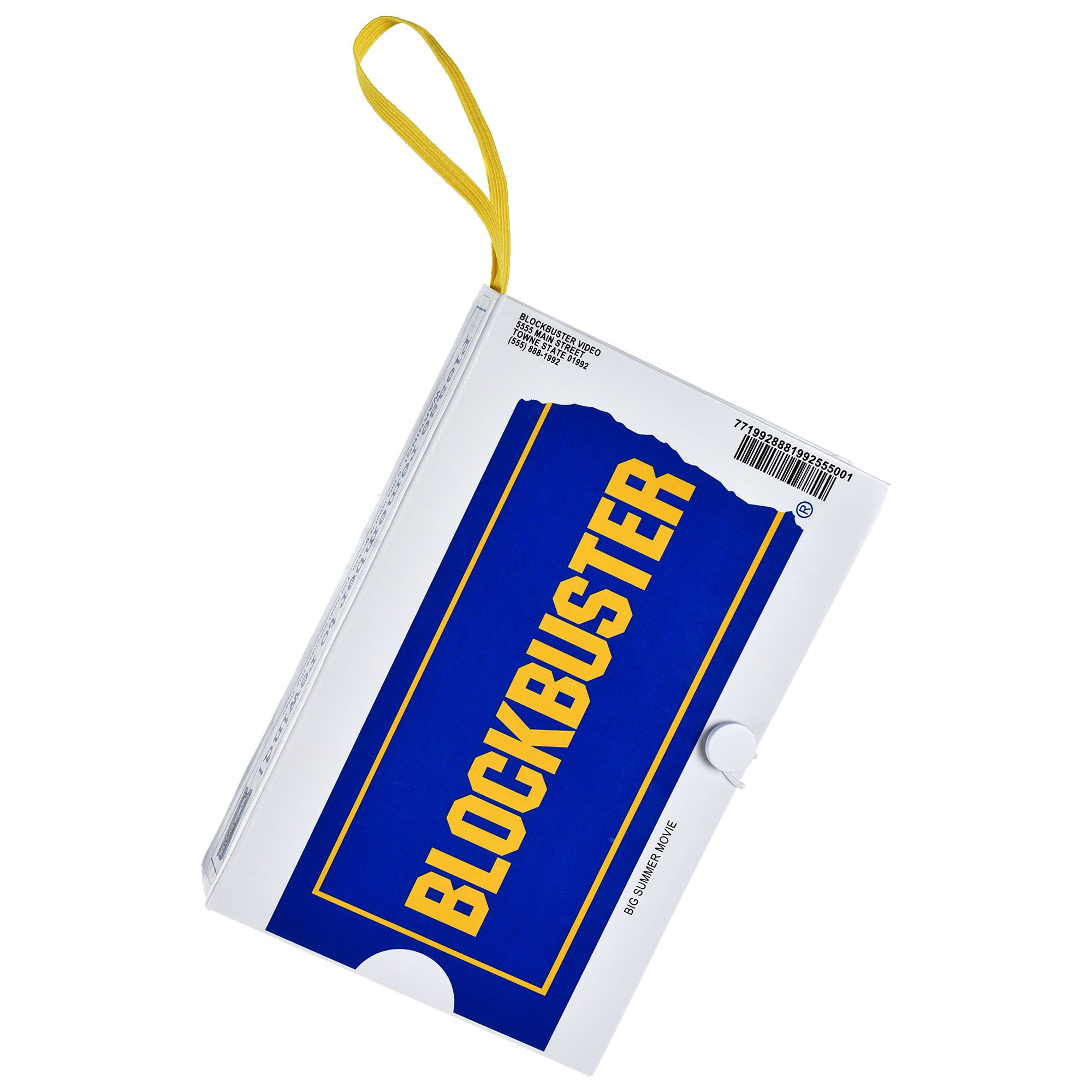 "Blockbuster" Video Case, Blue/Yellow, One Size, Wearable Costume Prop ...