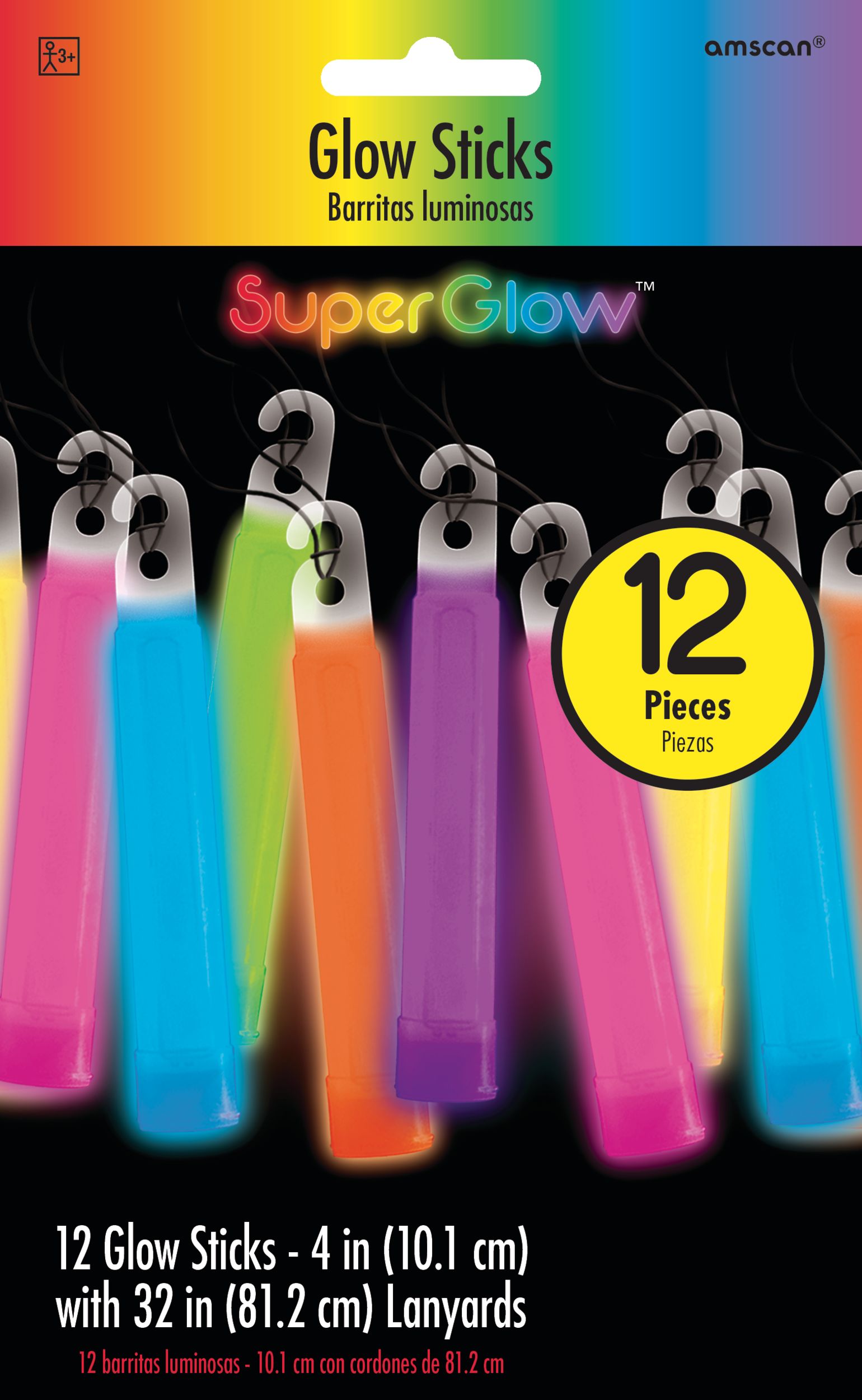 Glow Stick Necklaces, Multi-Coloured, One Size, 12-pk, for Canada Day ...