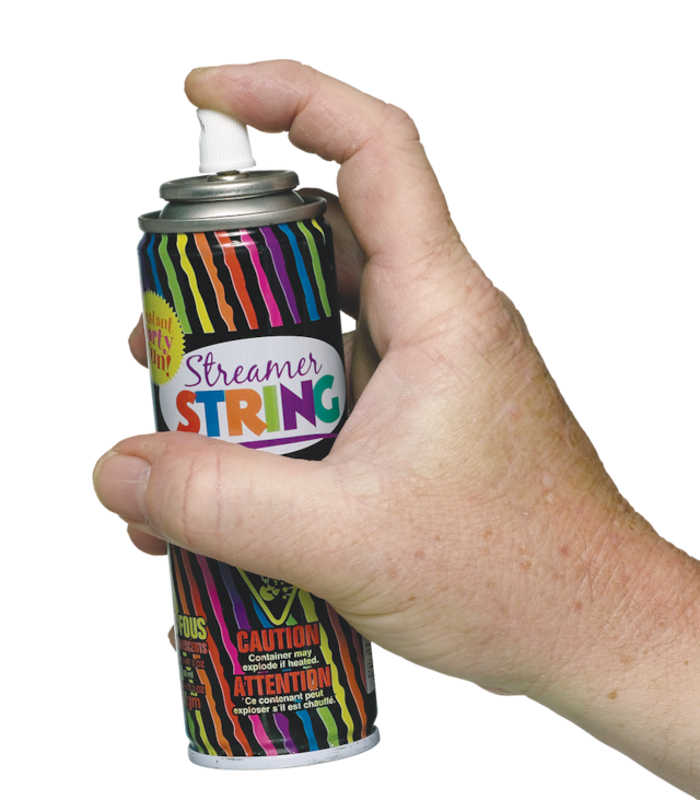 Aerosol Streamer String Spray, Assorted Colours, 3-oz, Favour Prop, for ...