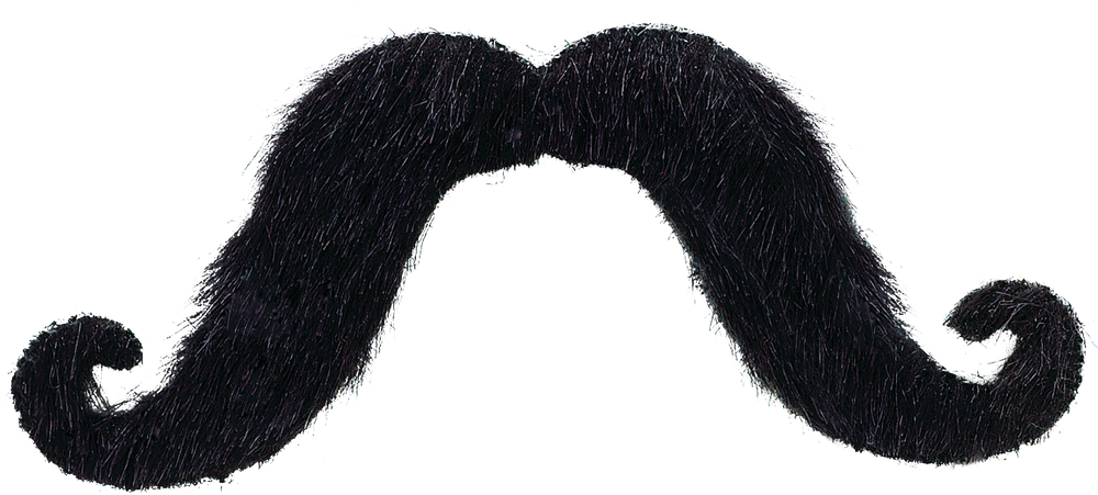Self-Adhesive Handlebar Moustache, Assorted Colours, 6-in, Wearable ...
