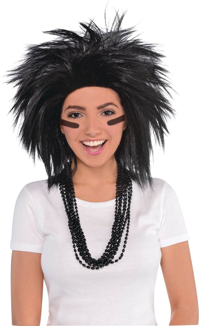 Crazy Rocker Shoulder Length Hair Wig, Assorted Colours, One Size ...