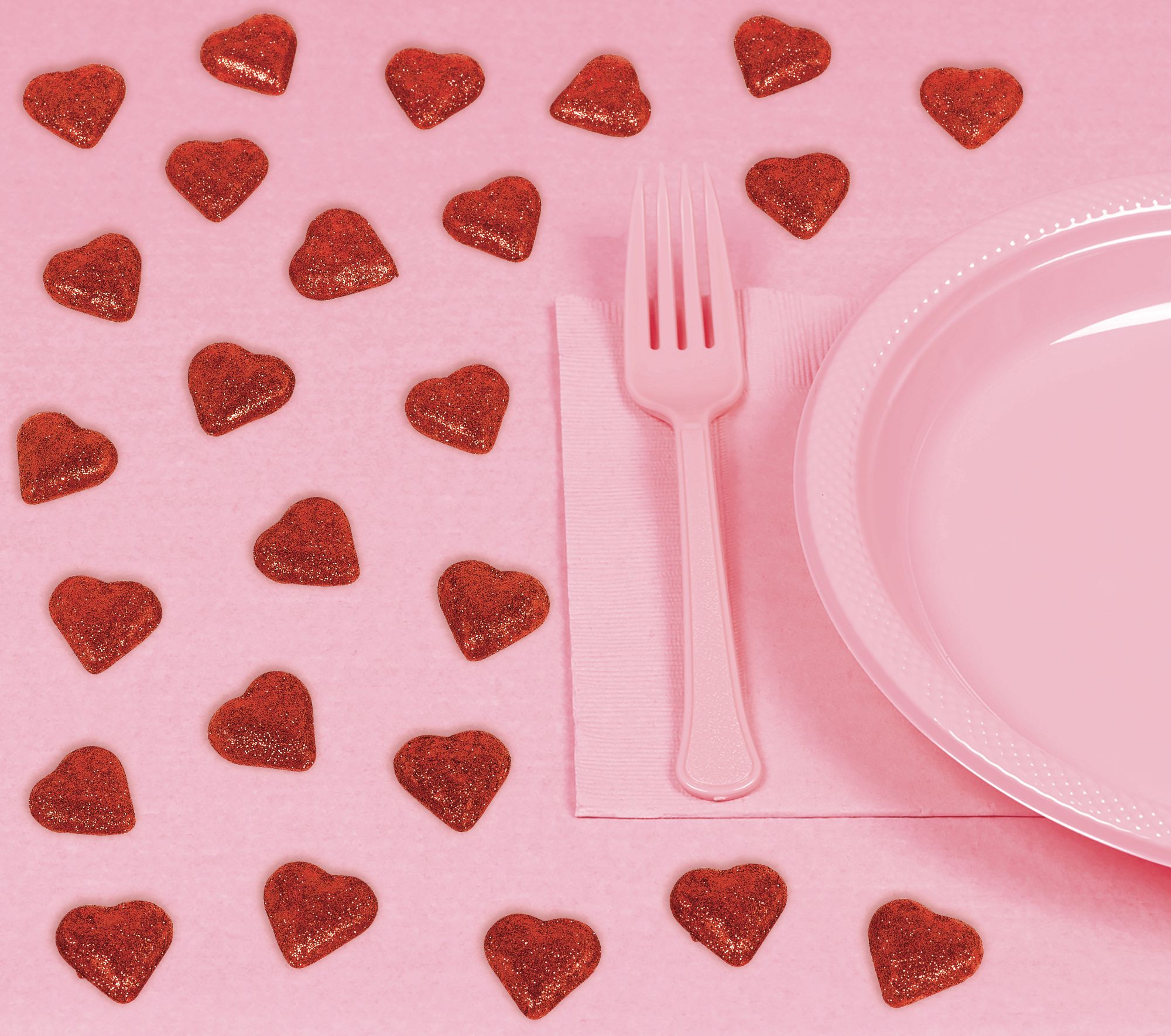 Glitter Hearts Valentine's Day Table Scatter, 24-pk | Party City