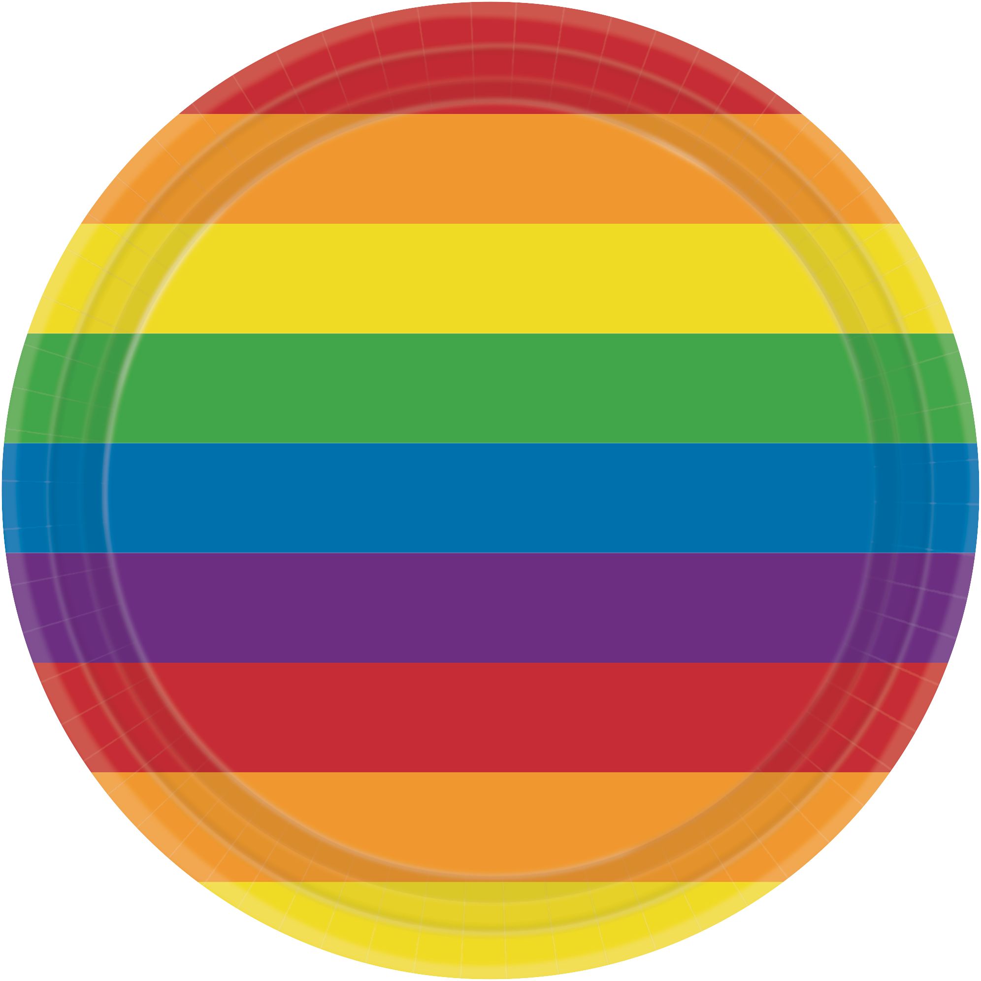 Round Paper Disposable Lunch Plates,Rainbow, 9-in, 8-pk, for Pride ...