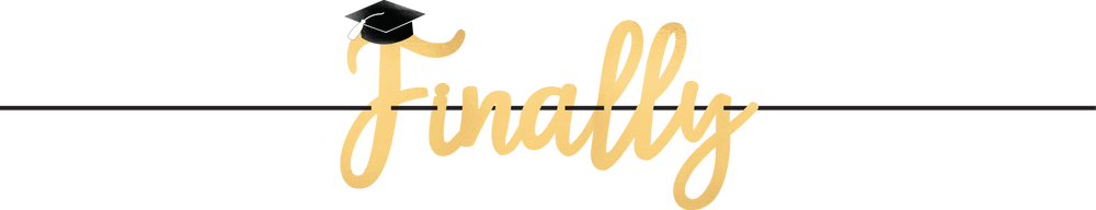 Finally Graduation Letter Banner with Mini Banner | Party City