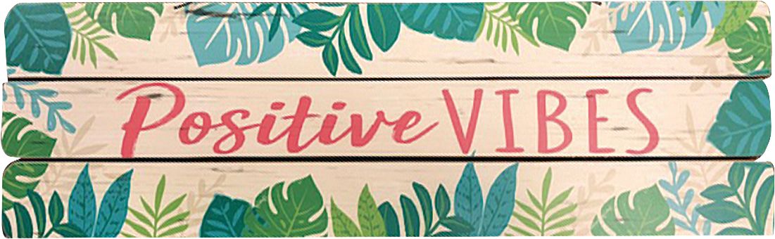 Positive Vibes Block Sign | Party City