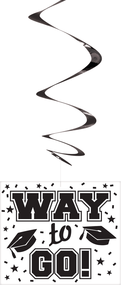 Graduation Swirl Decorations, 12-pc | Party City