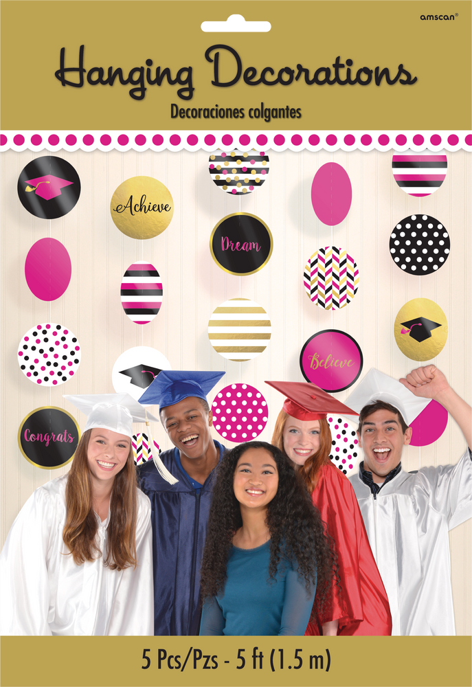 Graduation String Decorations, 5-pc | Party City