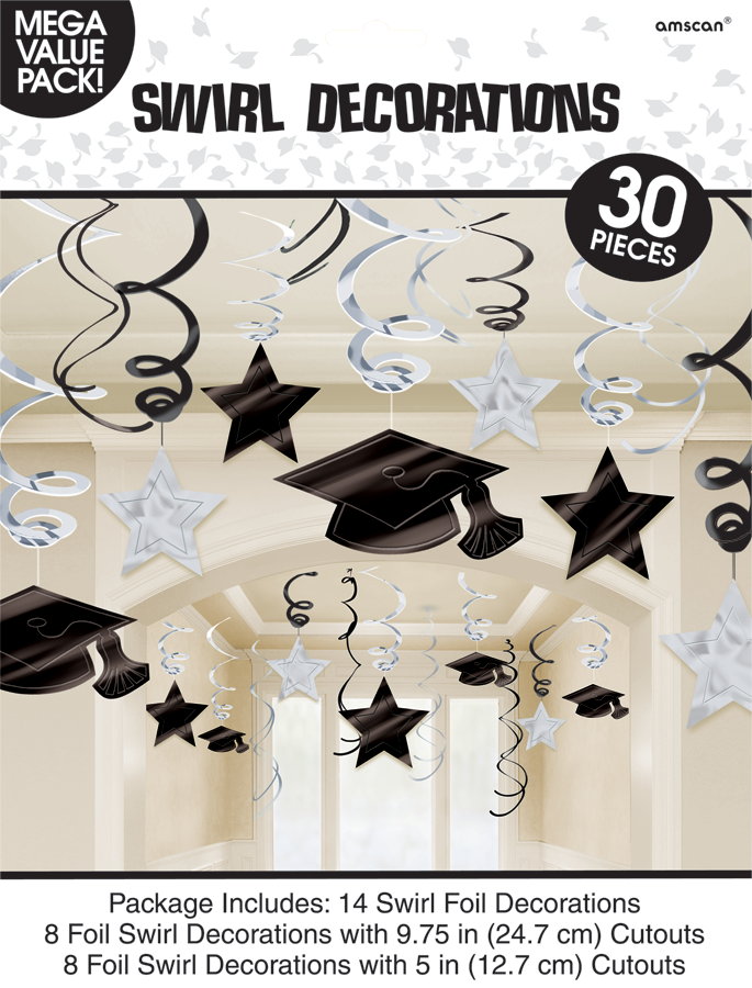 Graduation Swirl Decorations, 30-ct | Party City