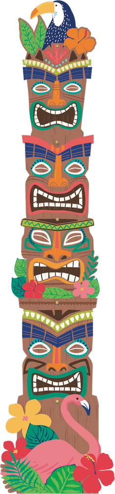Jointed Tropical Tiki Totem Cutout | Party City