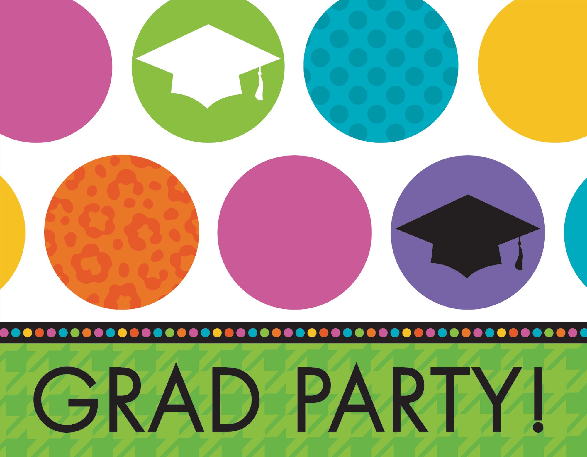 Colourful Commencement Graduation Invitations, 50-pk | Party City