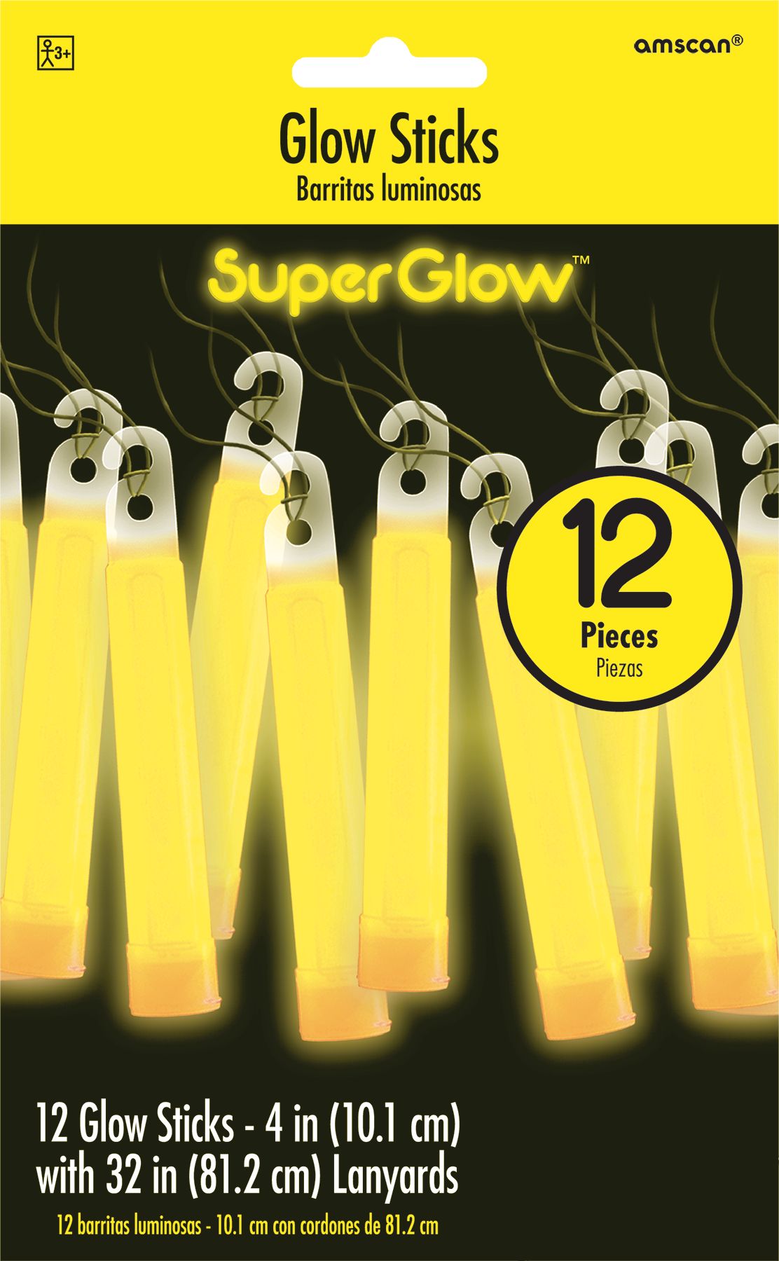 Yellow Glow Stick Necklaces, 12-ct | Party City