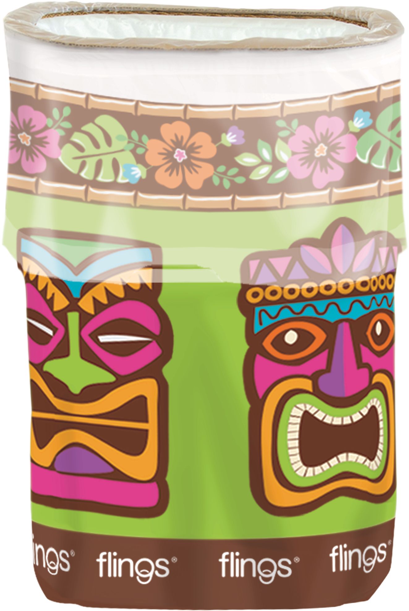 Tropical Tiki Pop-Up Trash Bin | Party City