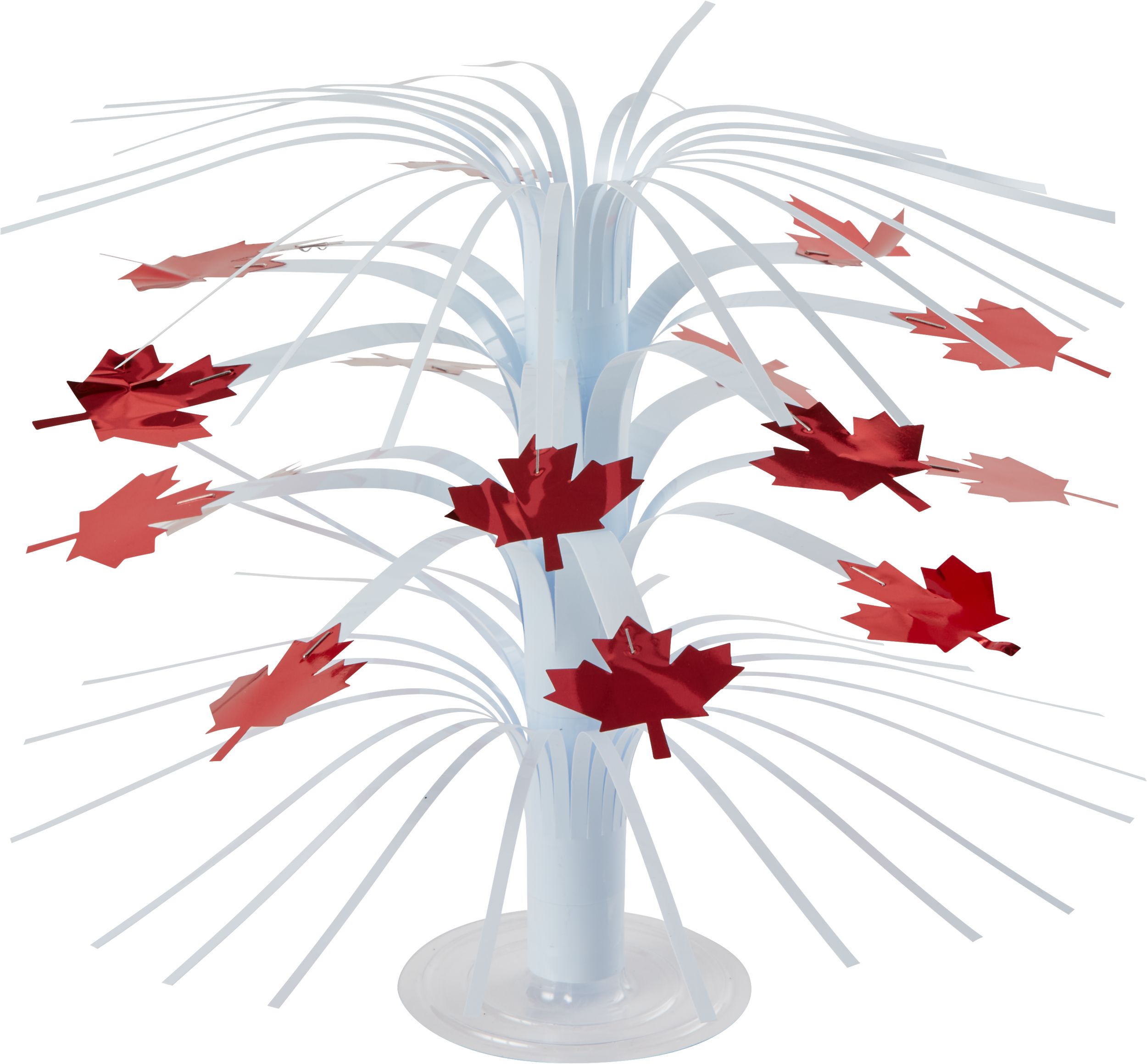 Metallic Tinsel Spray Burst Centerpiece Table Decoration, Red/White ...