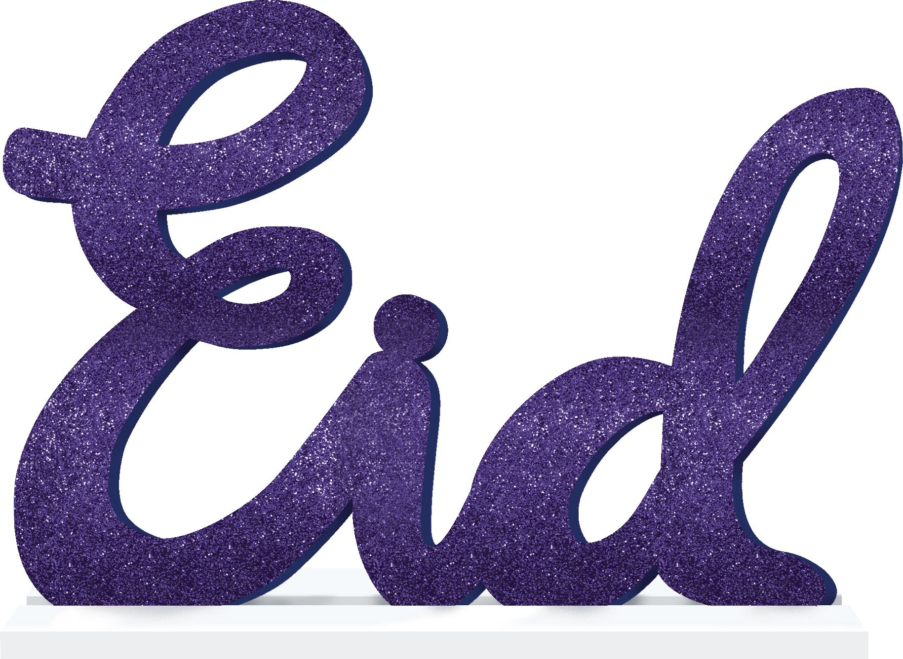 Glitter Purple Eid Block Sign | Party City