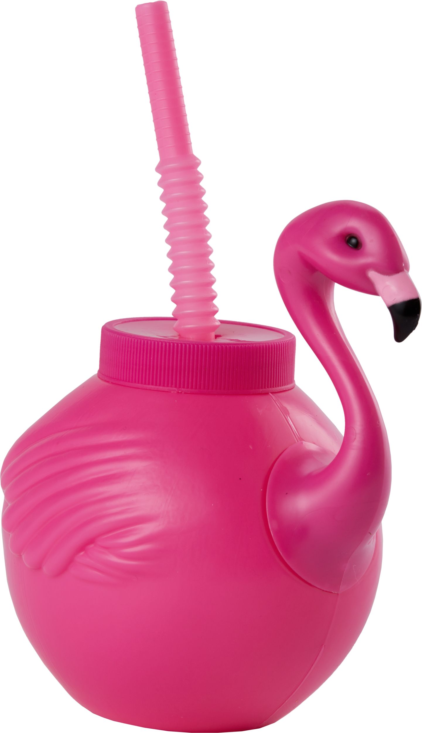 Flamingo Plastic Reusable Sippy Tumbler Cup with Straw, Pink, 16-oz ...