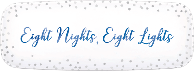 Eight Nights Eight Lights Plastic Rectangular Platter | Party City