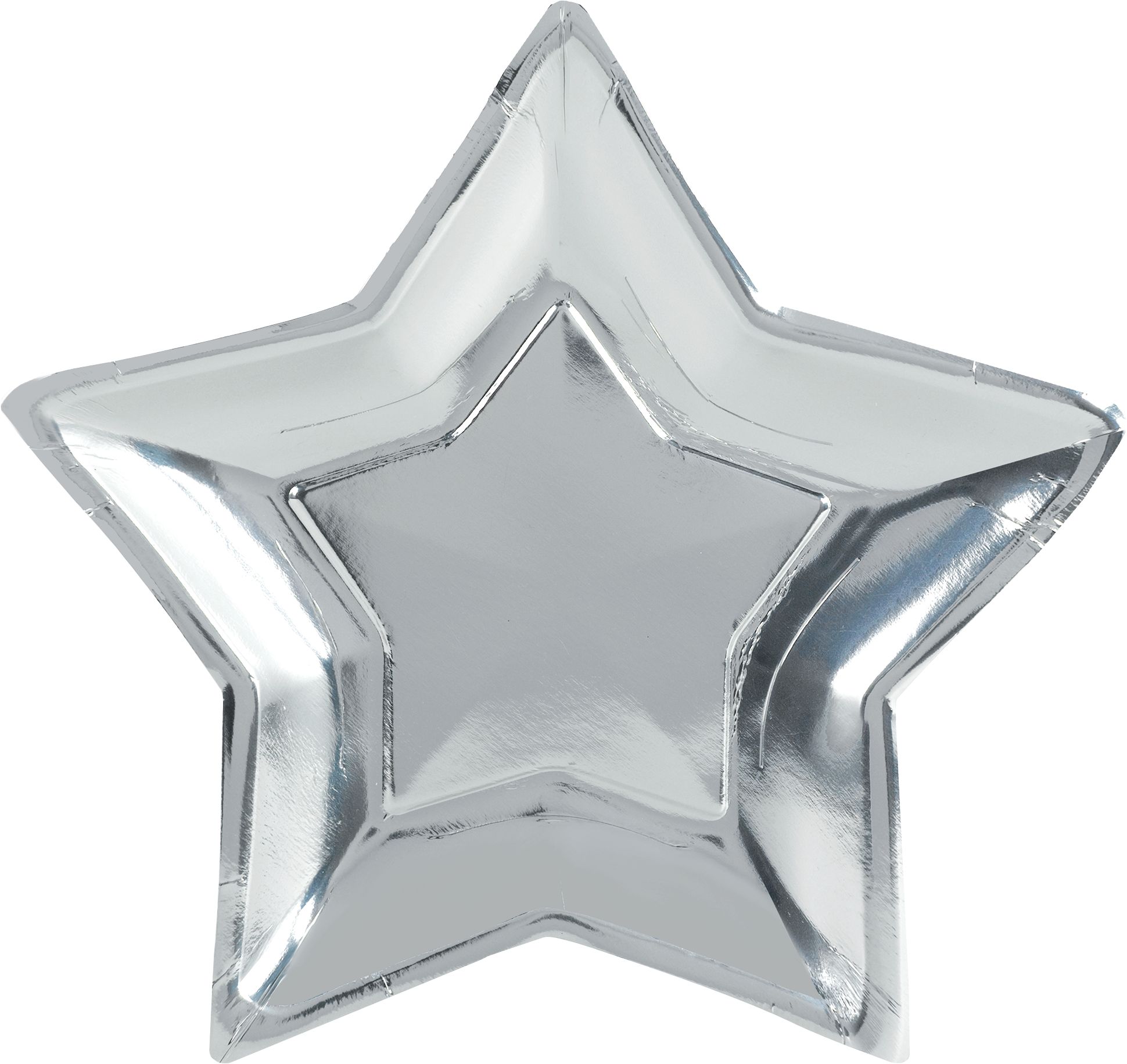 Metallic Gold & Silver Star Dinner Plates, 10-pk | Party City