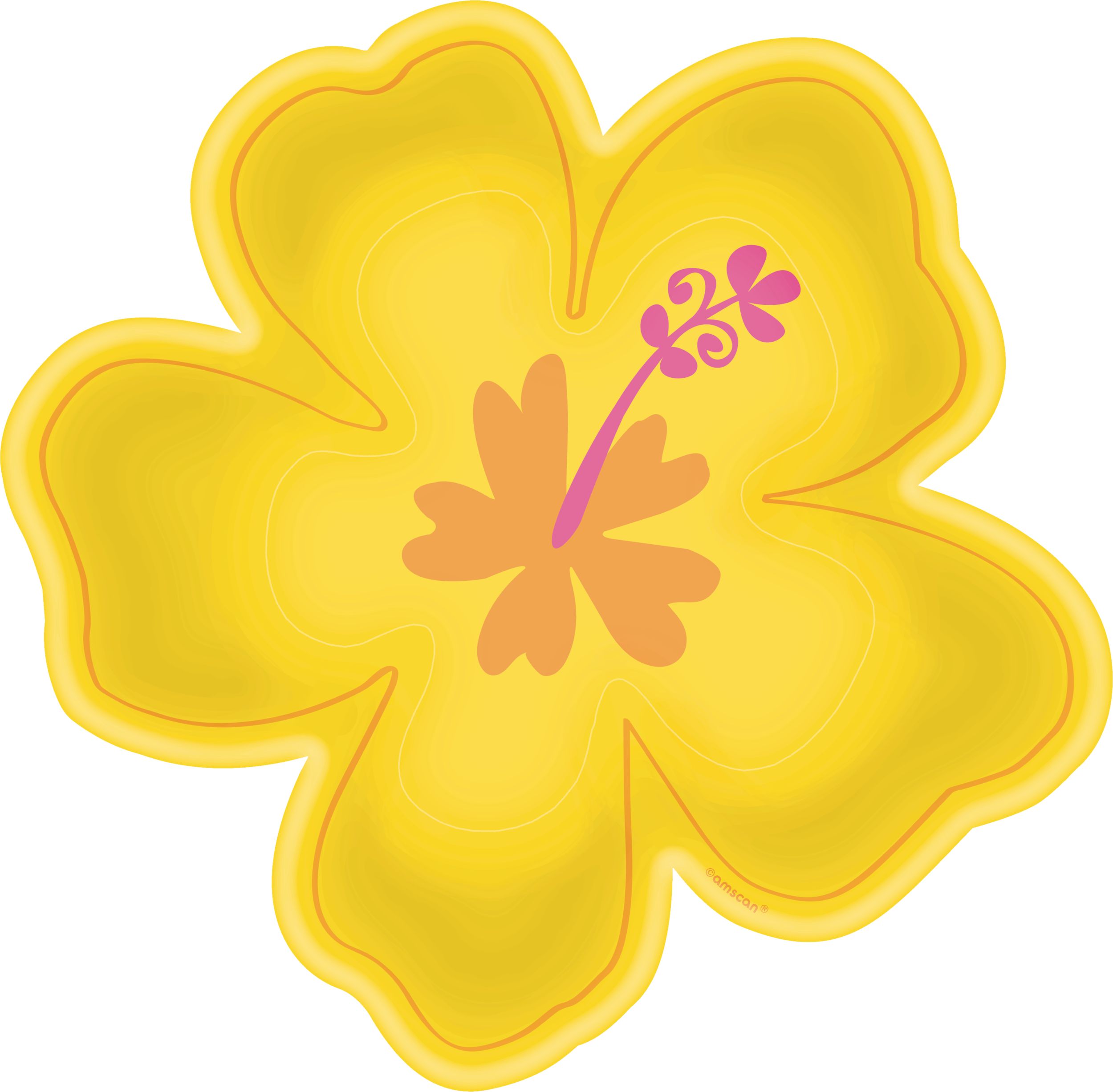 Hibiscus Flower Dinner Plates, 8-pk | Party City