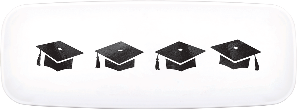 Grid Graduation Plastic Rectangular Platter | Party City
