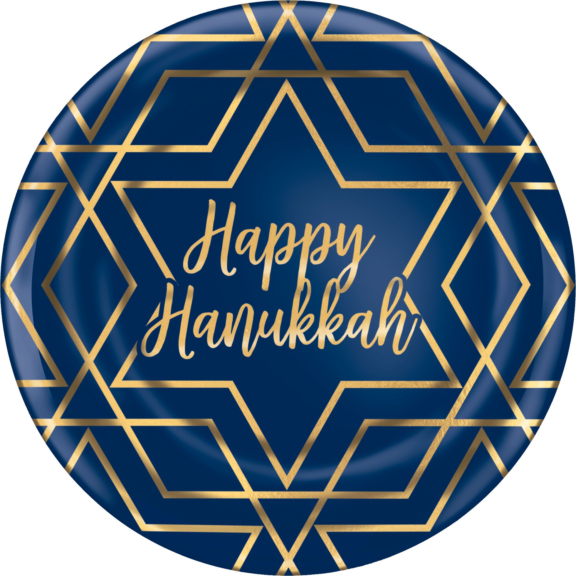 Metallic Hanukkah Celebration Premium Plastic Dinner Plates, 10-pk ...