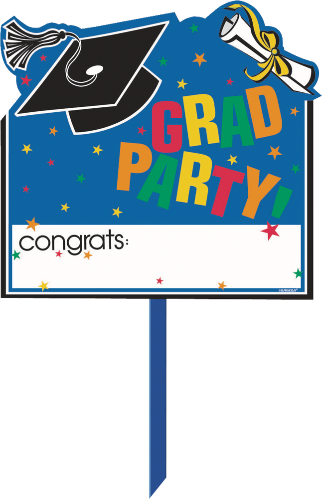 Grad Celebration Graduation Yard Sign with Name Space | Party City