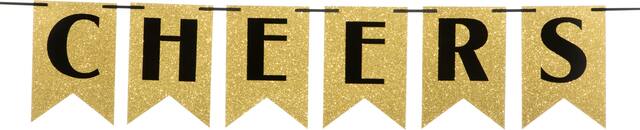 Glitter Cheers to a New Year Pennant Banner | Party City