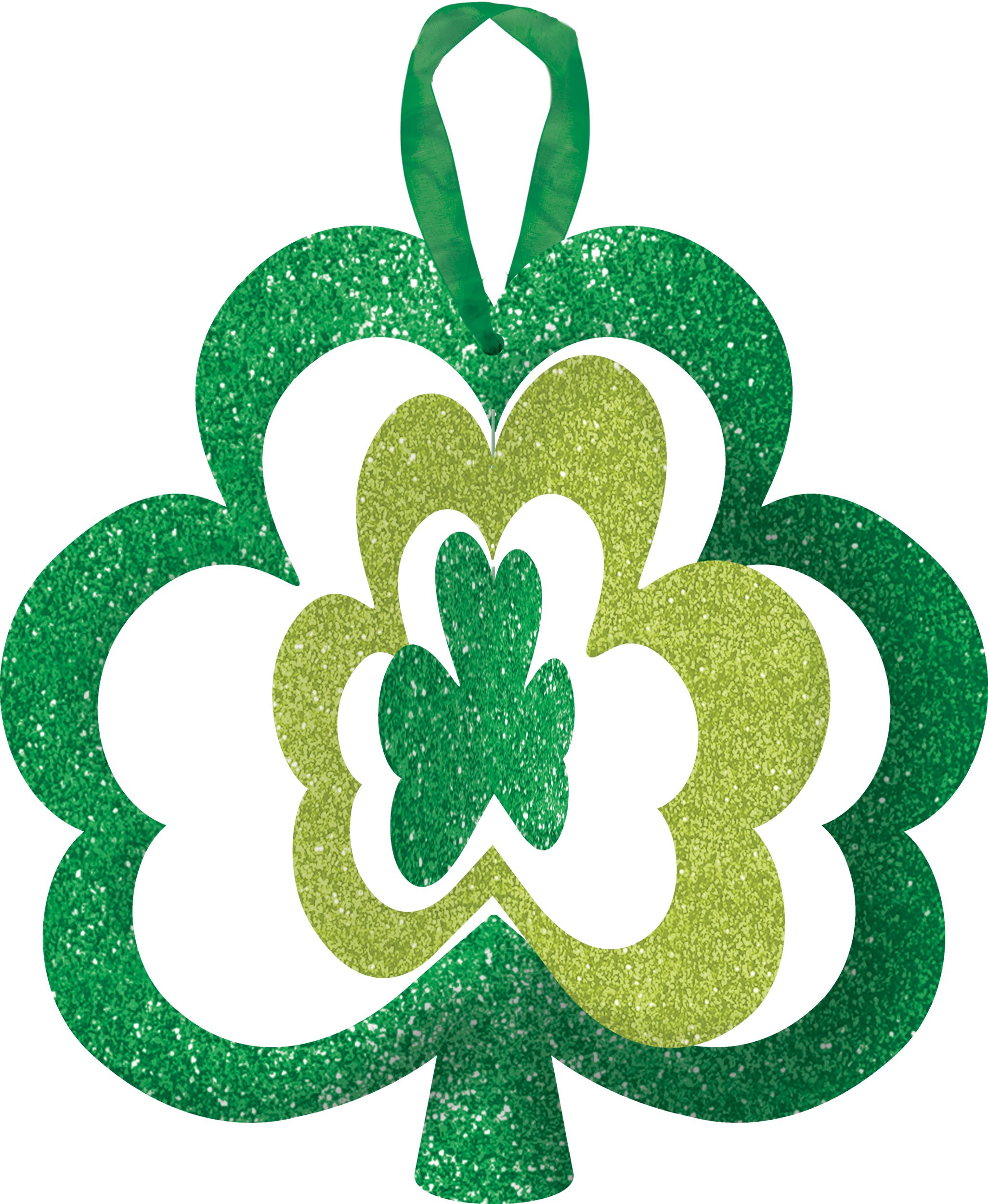 Glitter Spinning Shamrock Sign | Party City