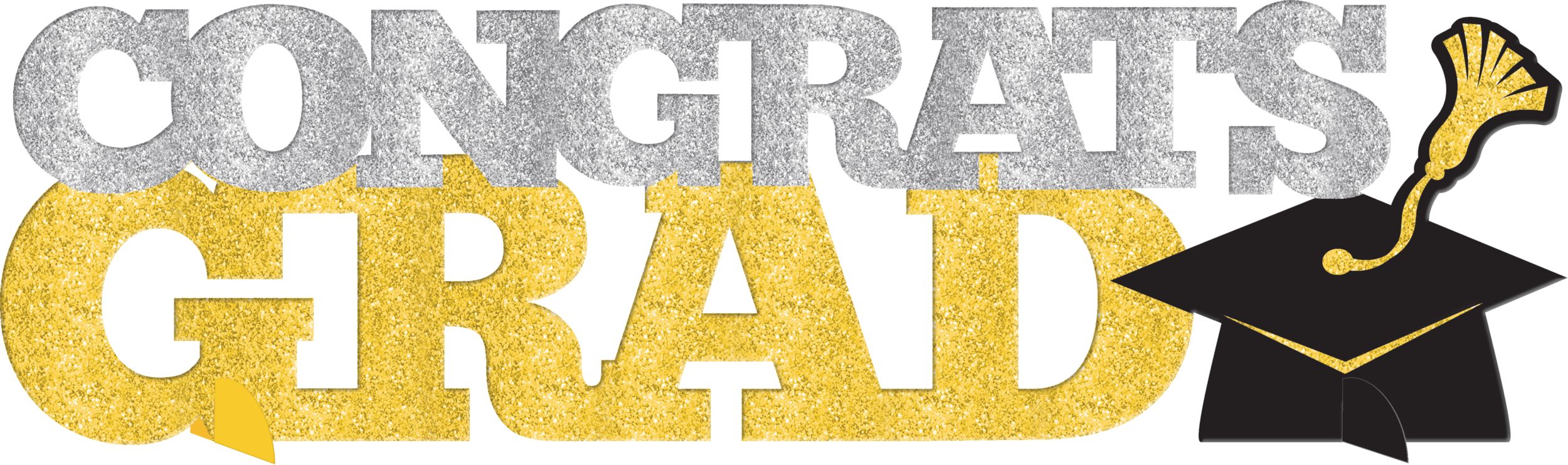 Glitter Gold & Silver Graduation Table Sign | Party City