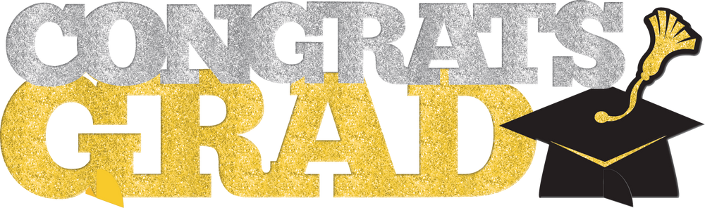 Glitter Gold & Silver Graduation Table Sign | Party City