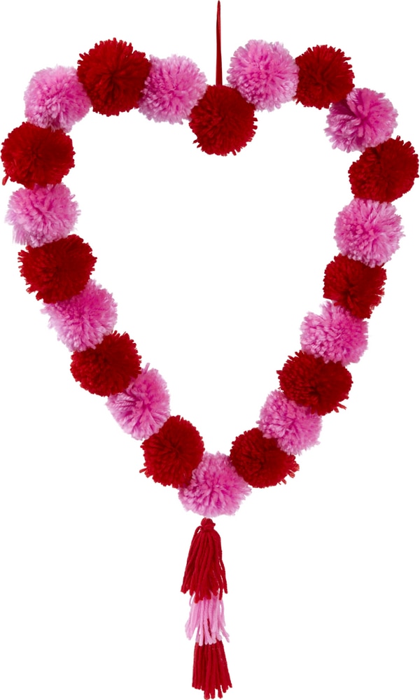 Couronne de pompons en forme de cœur de la Saint-Valentin | Party City