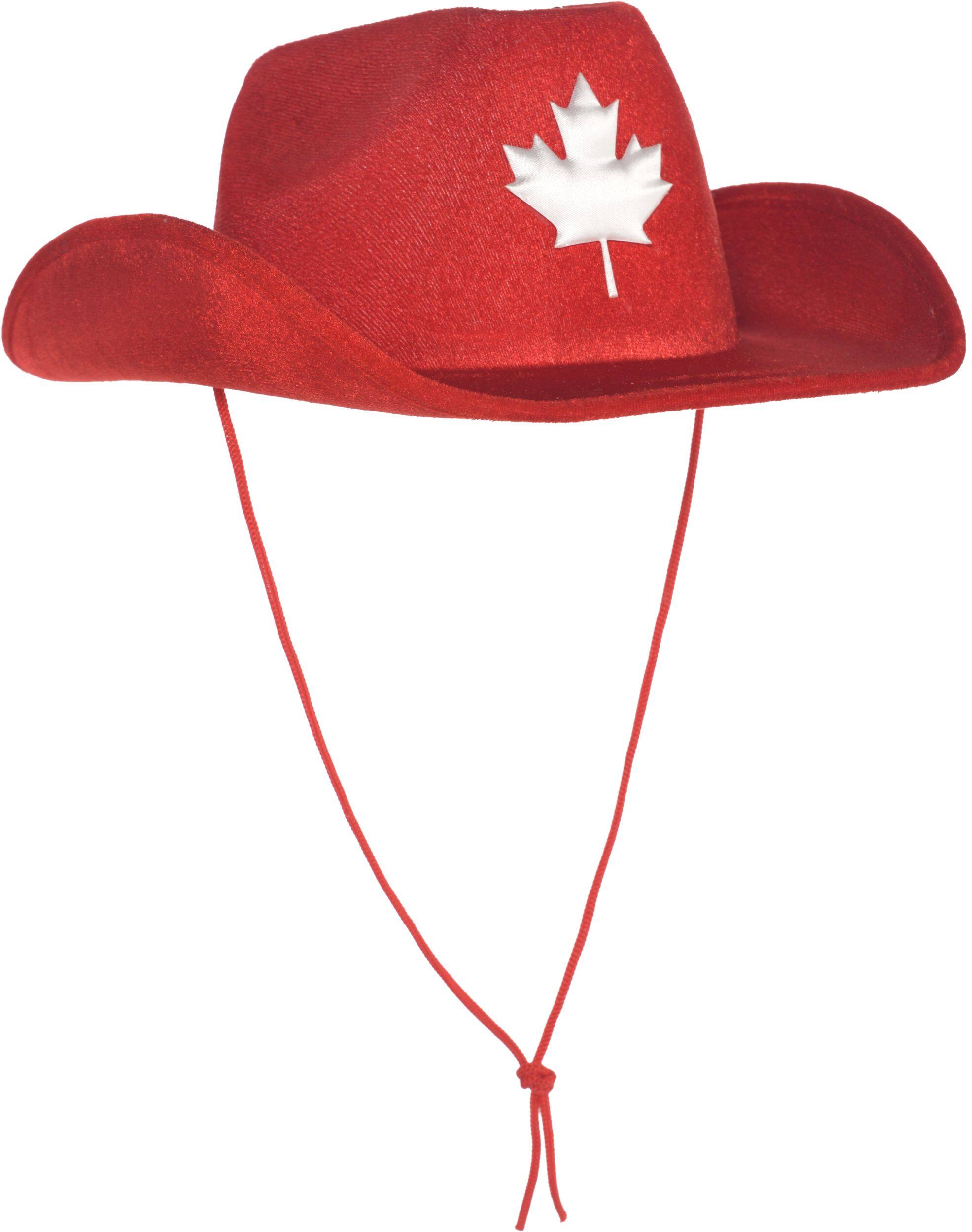 Adult Maple Leaf Cowboy Hat, Red/White, One Size, for Canada Day ...