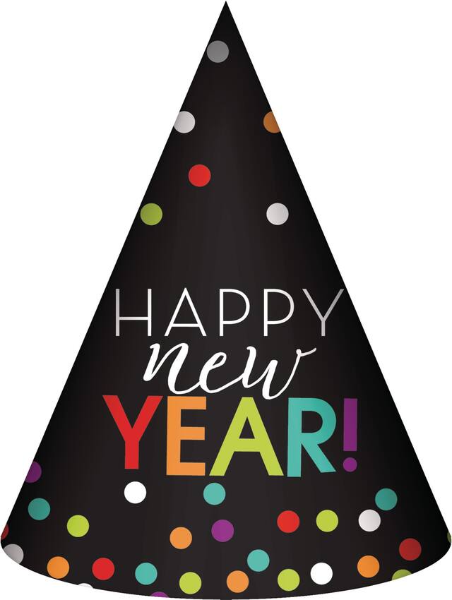 Rainbow Dots Happy New Year Party Hat | Party City