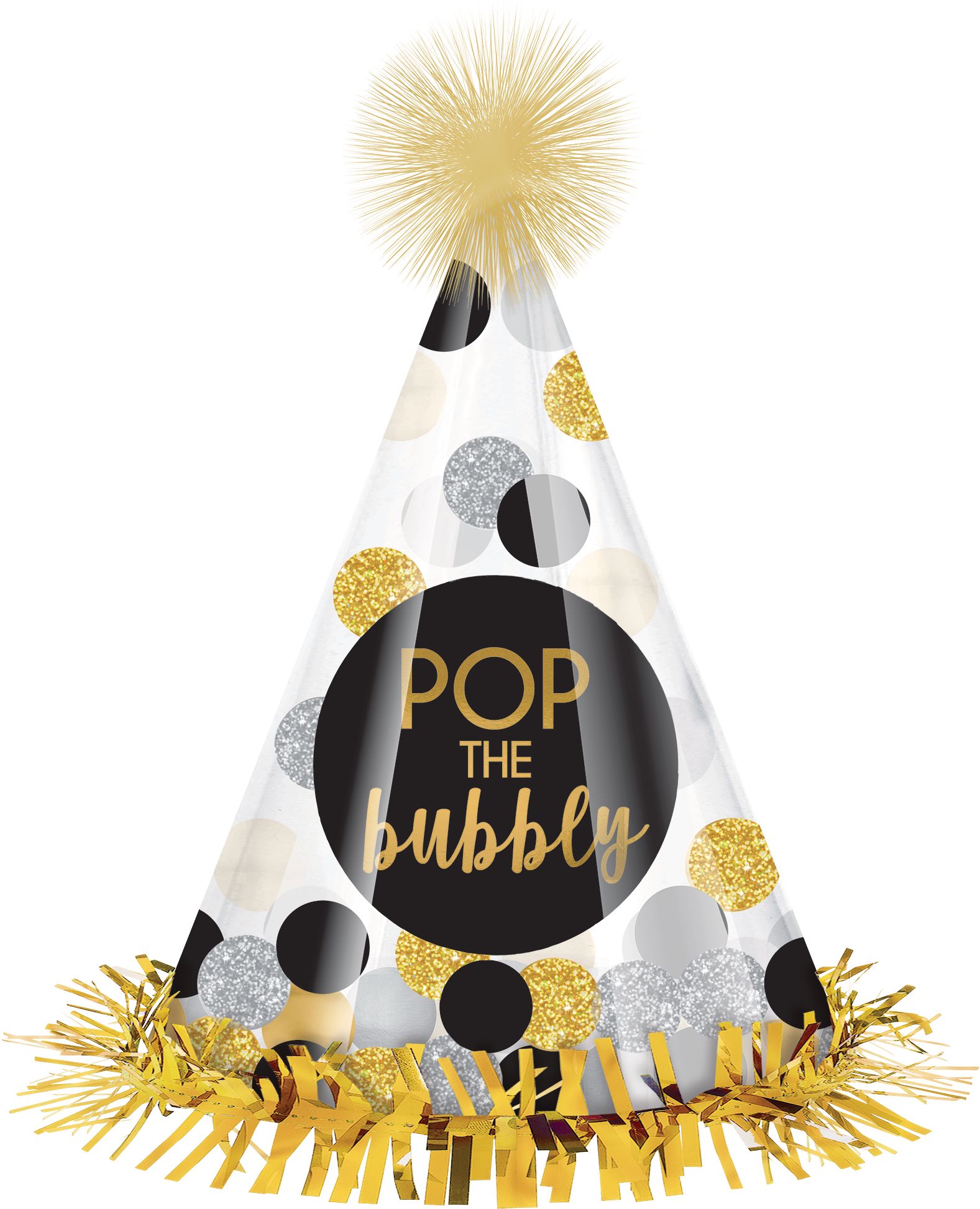 Clear Pop the Bubbly Party Hat | Party City