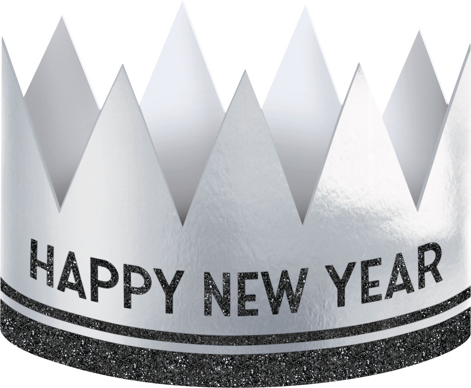 "Happy New Year" Paper Tiara Crowns, Black/Gold, One Size, 12-pk, for ...