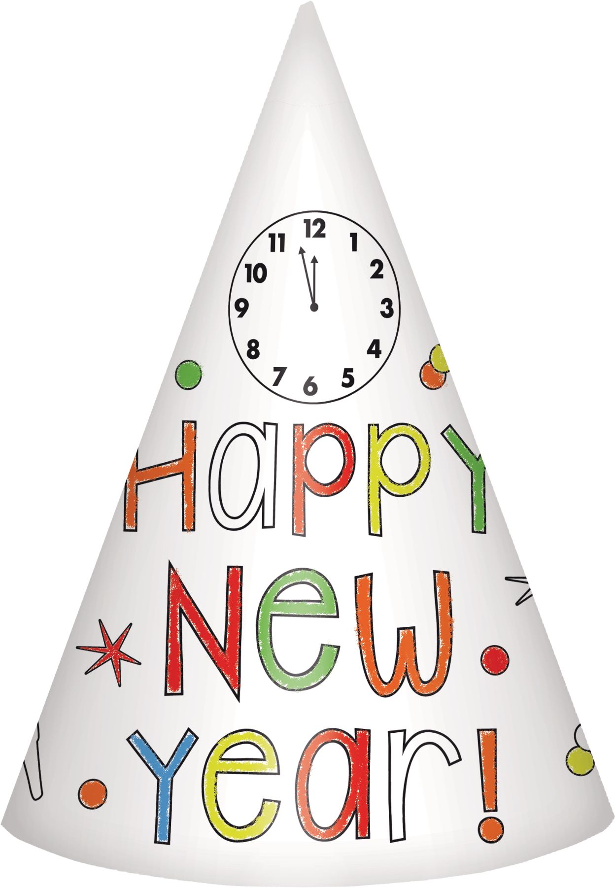 Colouring New Year's Eve Party Hats, 8-ct | Party City
