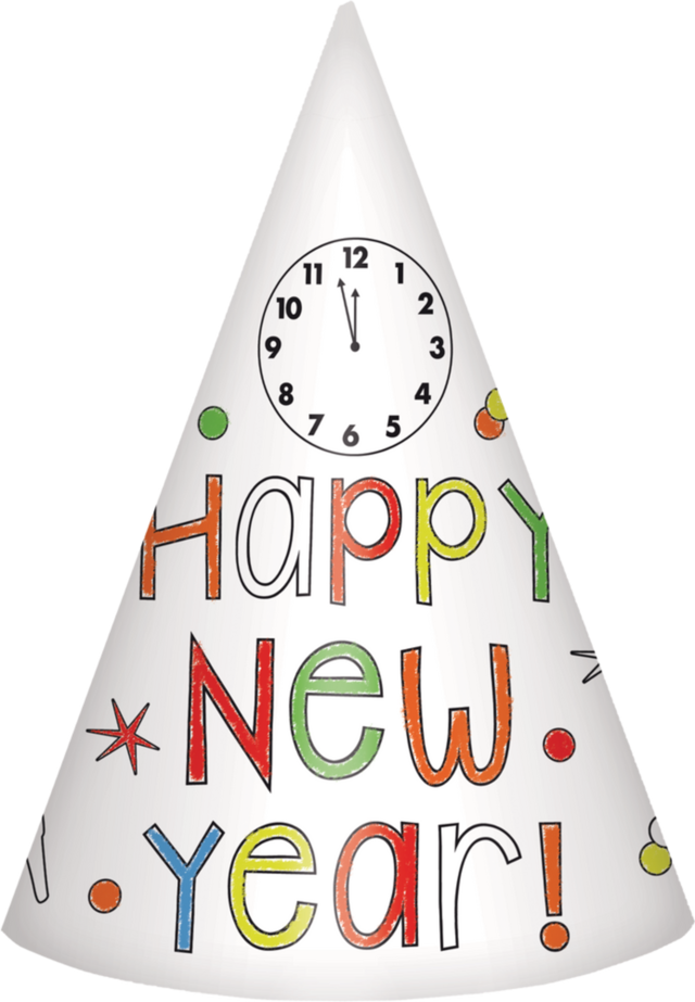 Colouring New Year's Eve Party Hats, 8-ct | Party City