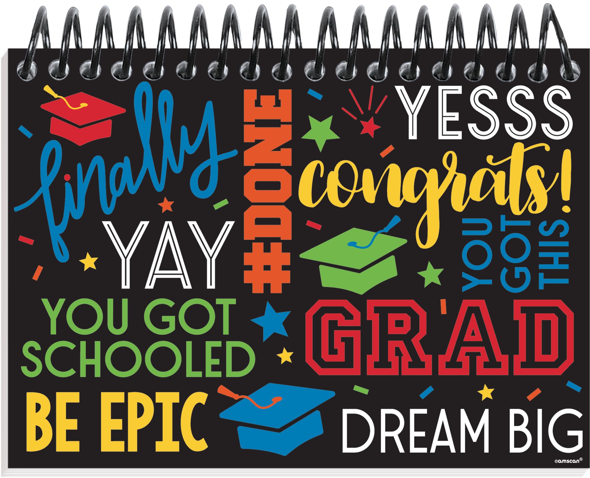 Multi-Colour Graduation Autograph Book | Party City