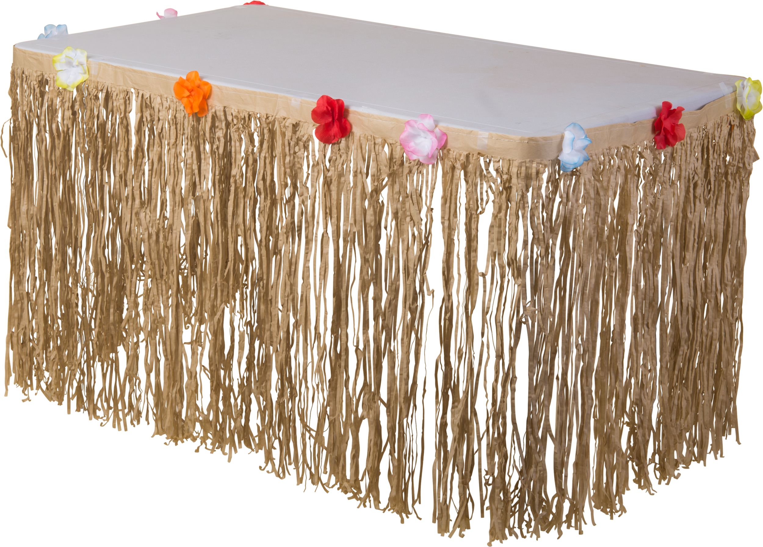 Jupe de table rectangulaire en plastique à franges en faut gazon ...