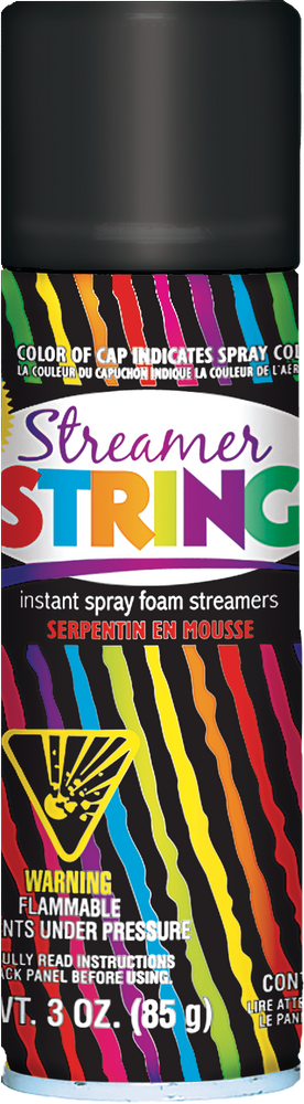 Aerosol Streamer String, Assorted Colours, 3-oz, Favour Prop, for ...