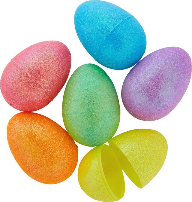 Glitter Fillable Eggs, Multi-Coloured, 6-pk, for Easter | Party City