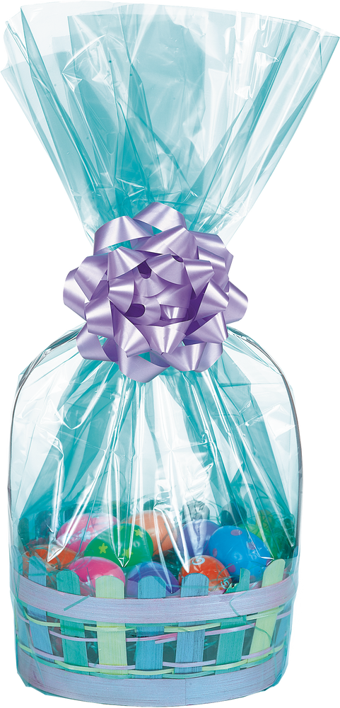 Caribbean Blue Plastic Gift Basket Bags, 2-pk | Party City